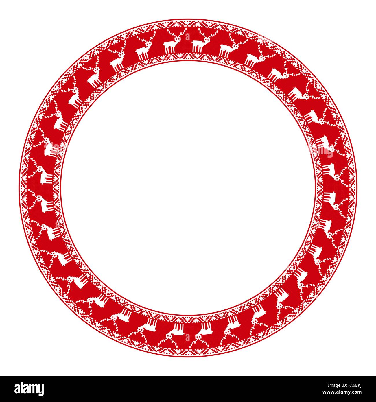 Merry Christmas round embroidered pattern for your design Stock Vector ...