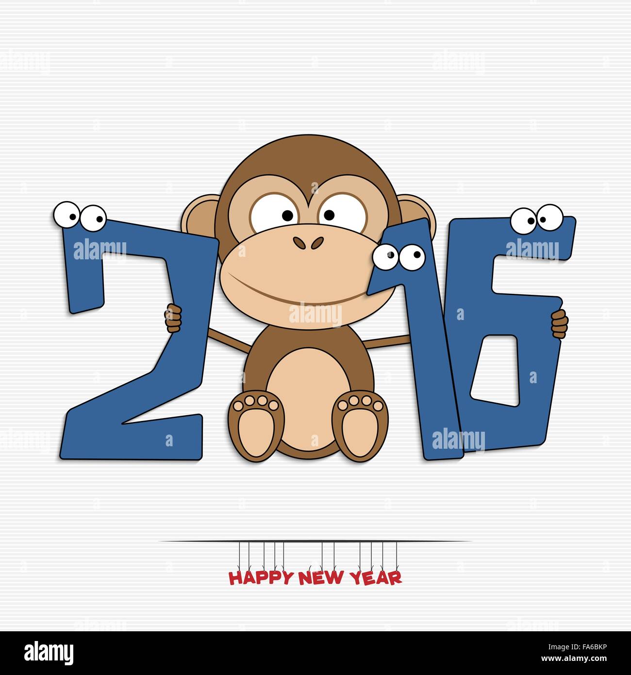 Year monkey new card Stock Vector Images - Alamy