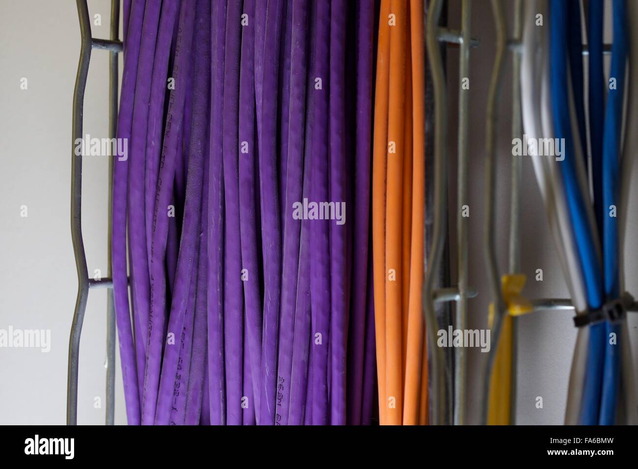 close up shot of server and cables in a server room Stock Photo - Alamy