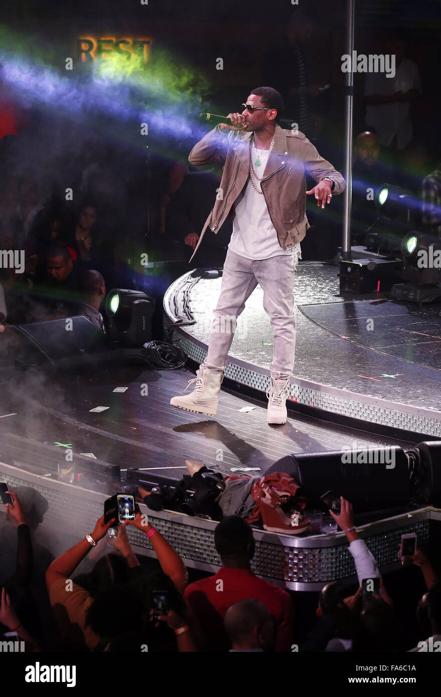 Hip-hop artist Fabolous celebrates his birthday at Drai's Beach Club at ...