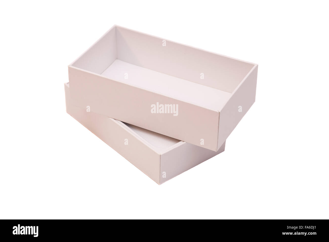 White Package Cardboard Box Opened Stock Photo - Alamy
