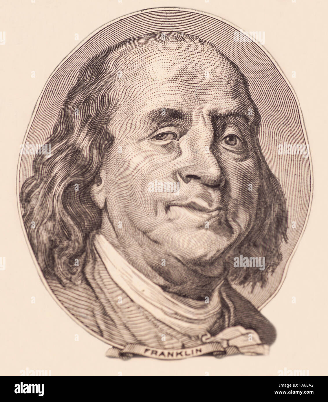 Portrait of U.S. president Benjamin Franklin Stock Photo - Alamy