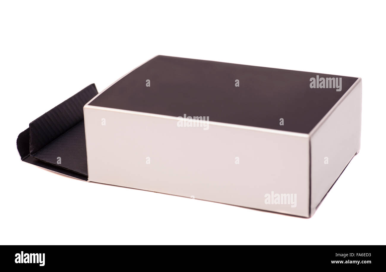 Opened box isolated on white background Stock Photo - Alamy