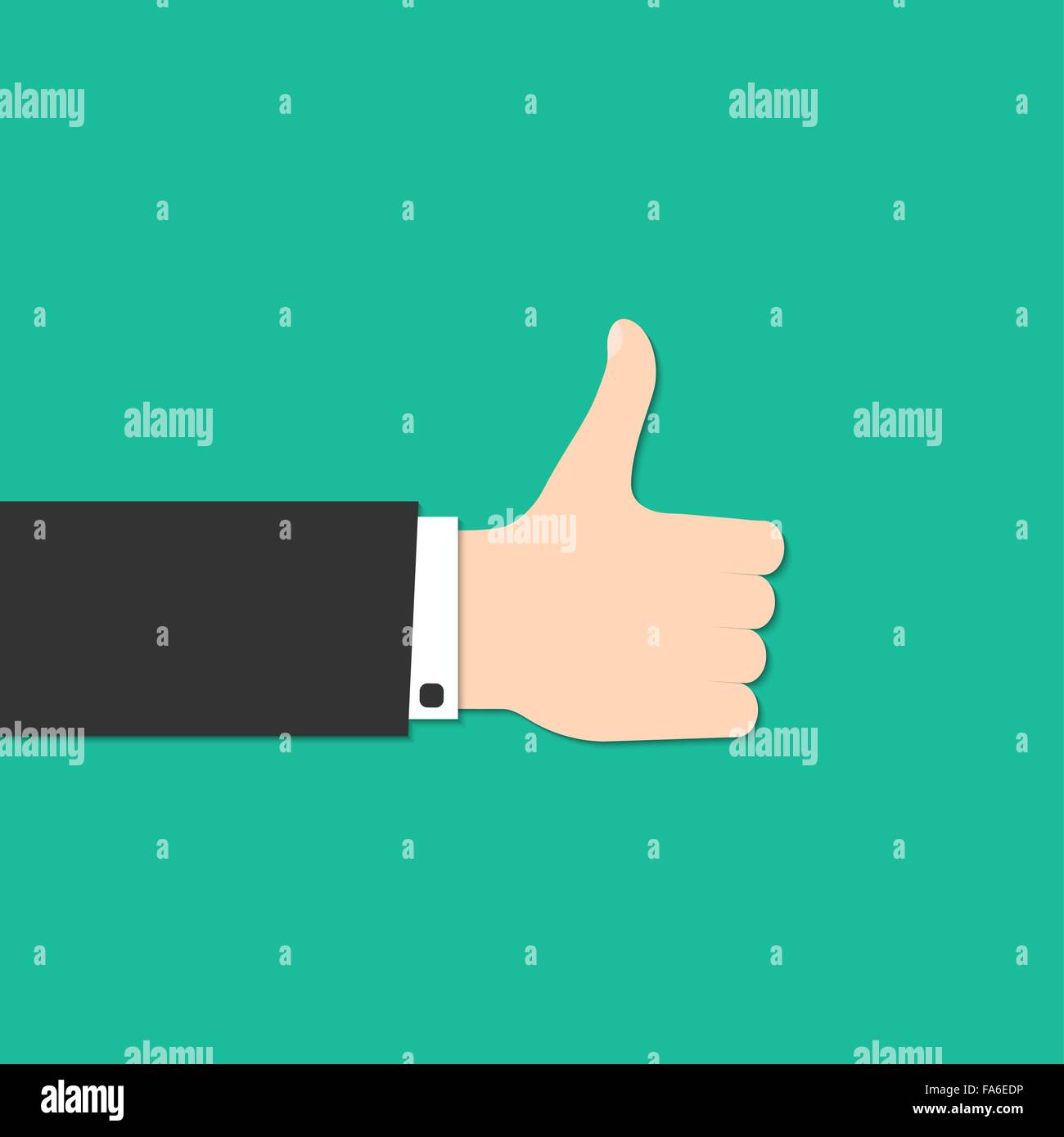 Vector illustration of thumbs up for your design Stock Vector Image ...