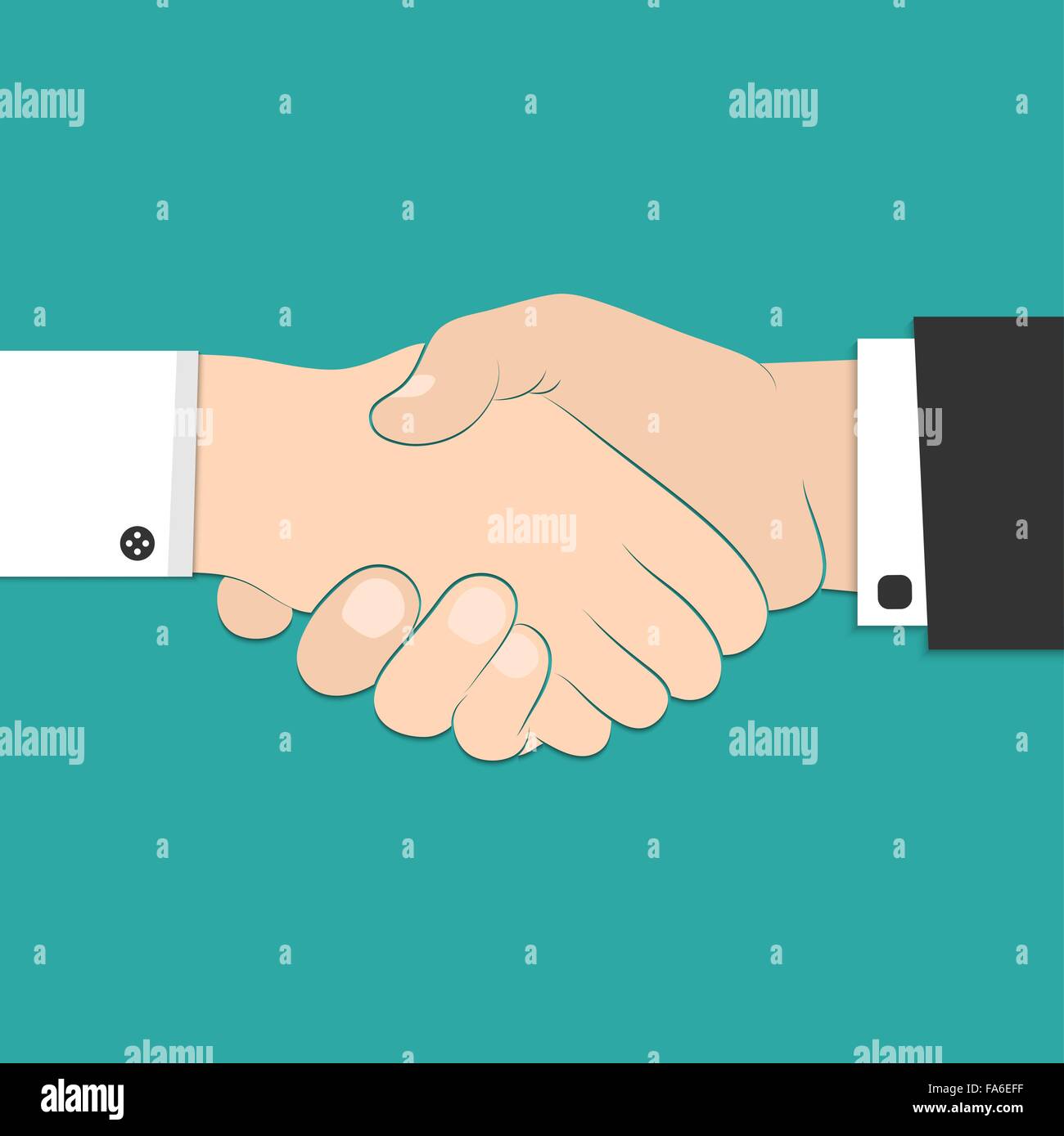 Vector illustration of business handshake for your design Stock Vector ...