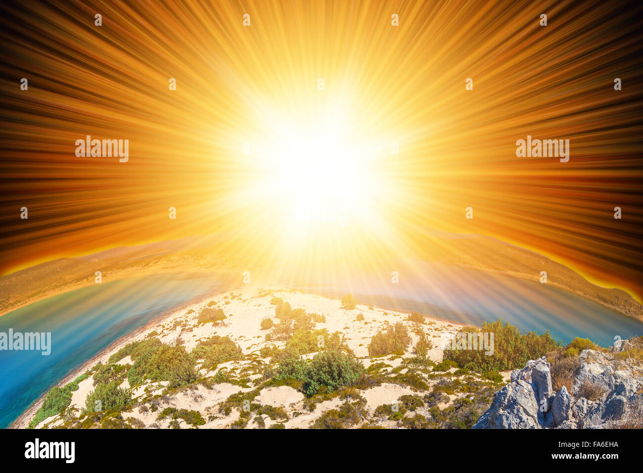 Sun and Earth Stock Photo - Alamy