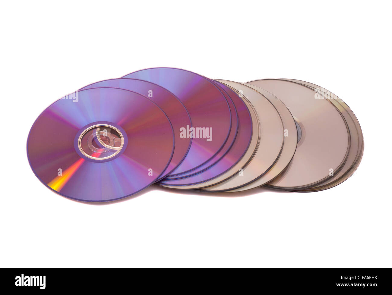 CD or DVD on white background Stock Photo - Alamy
