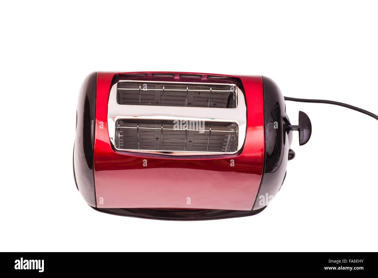 toaster of red color isolated on white background Stock Photo - Alamy