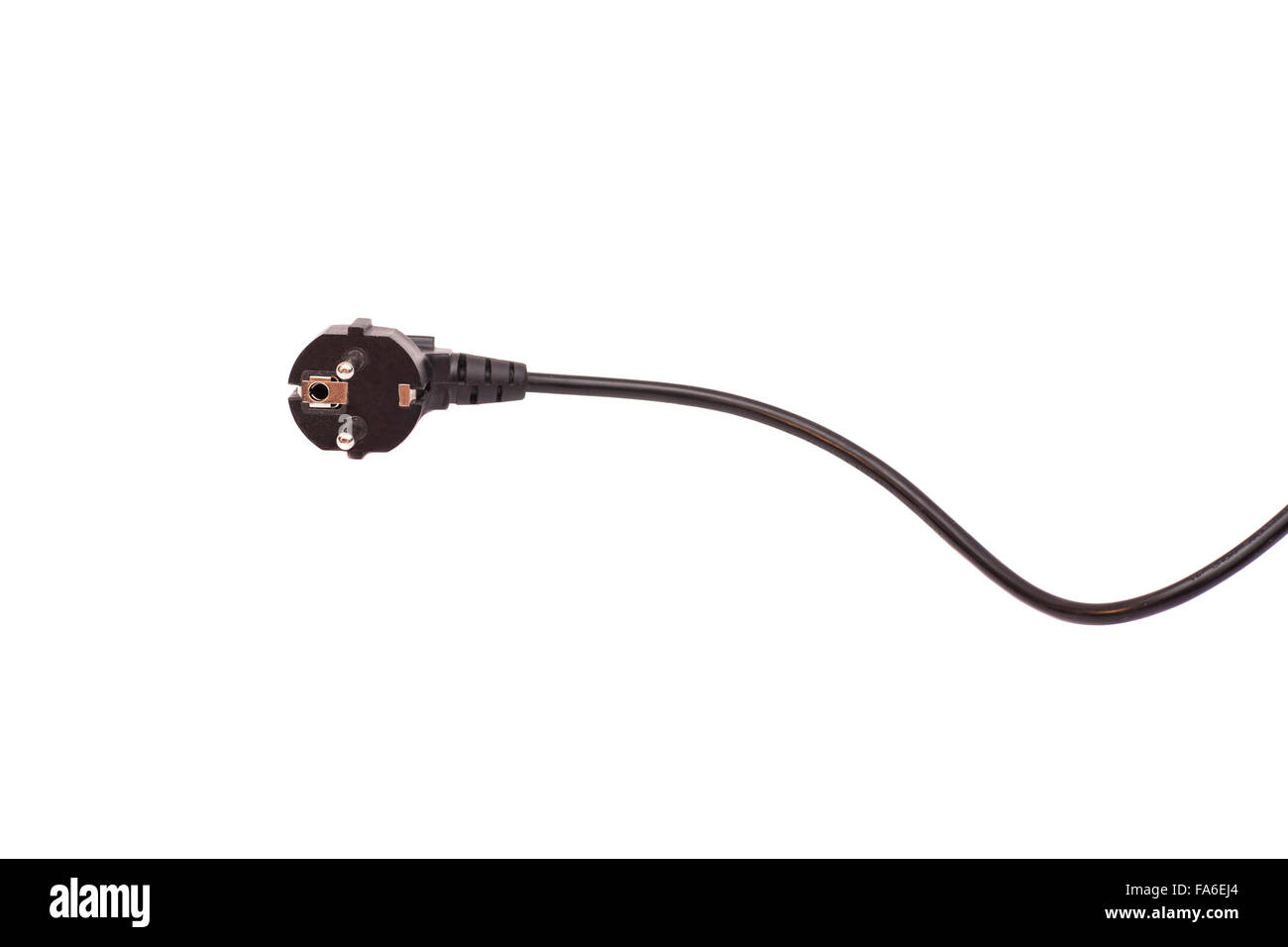 Black Electric plug isolated on the white background Stock Photo - Alamy