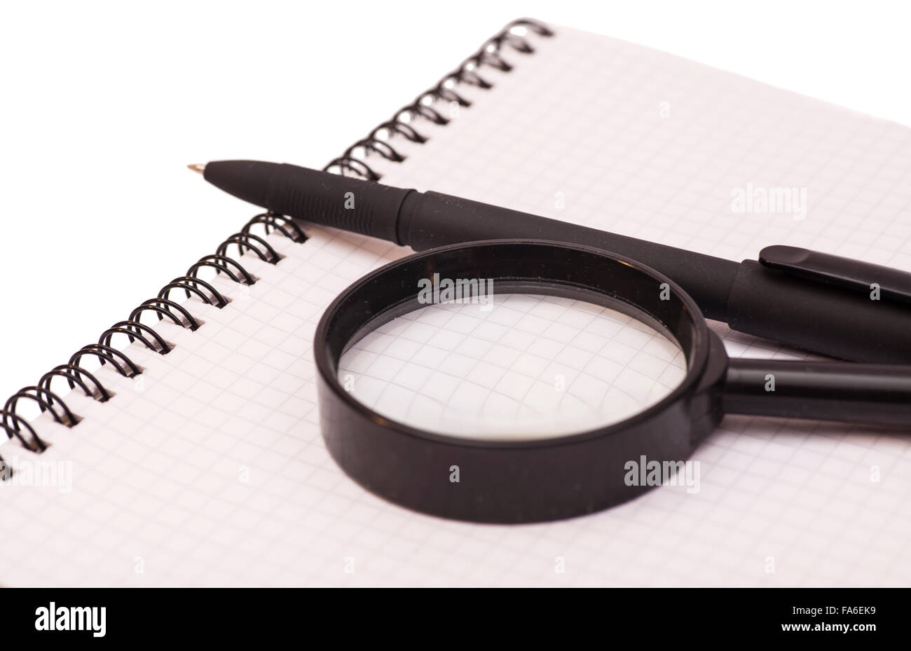 Magnifying glass and the diary hi-res stock photography and images - Alamy