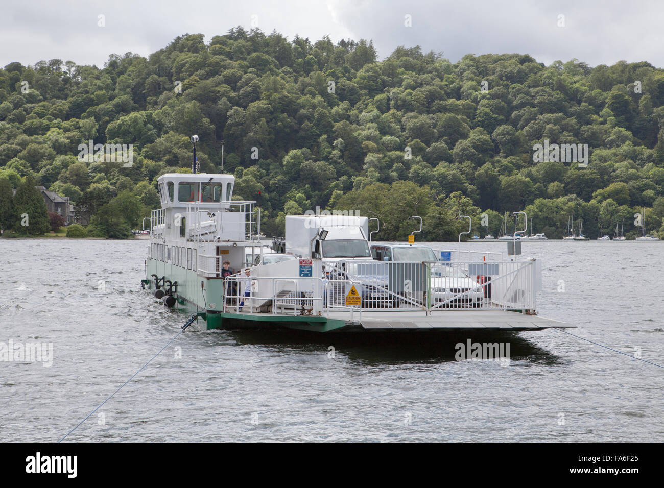 The Windermere Ferry at Bowness-on-Windermere in the English Lake ...