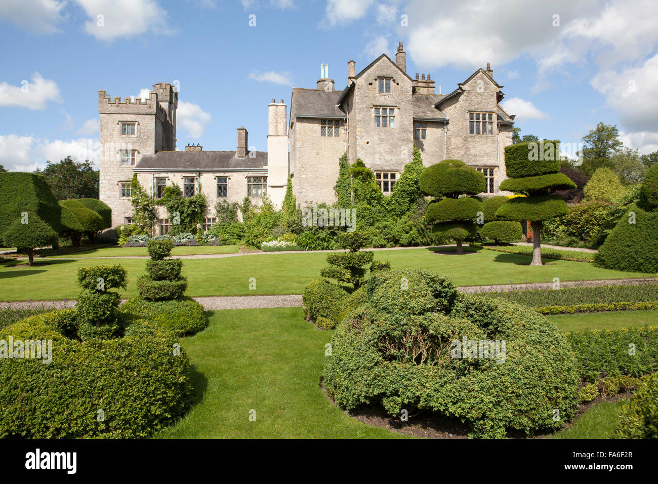 Levens hall manor house in the kent valley cumbria hi-res stock ...