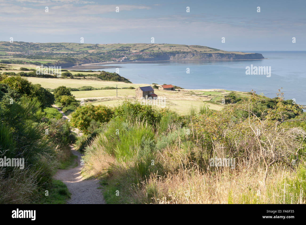 The Cleveland Way runs along the cliff tops at Ravenscar - North ...