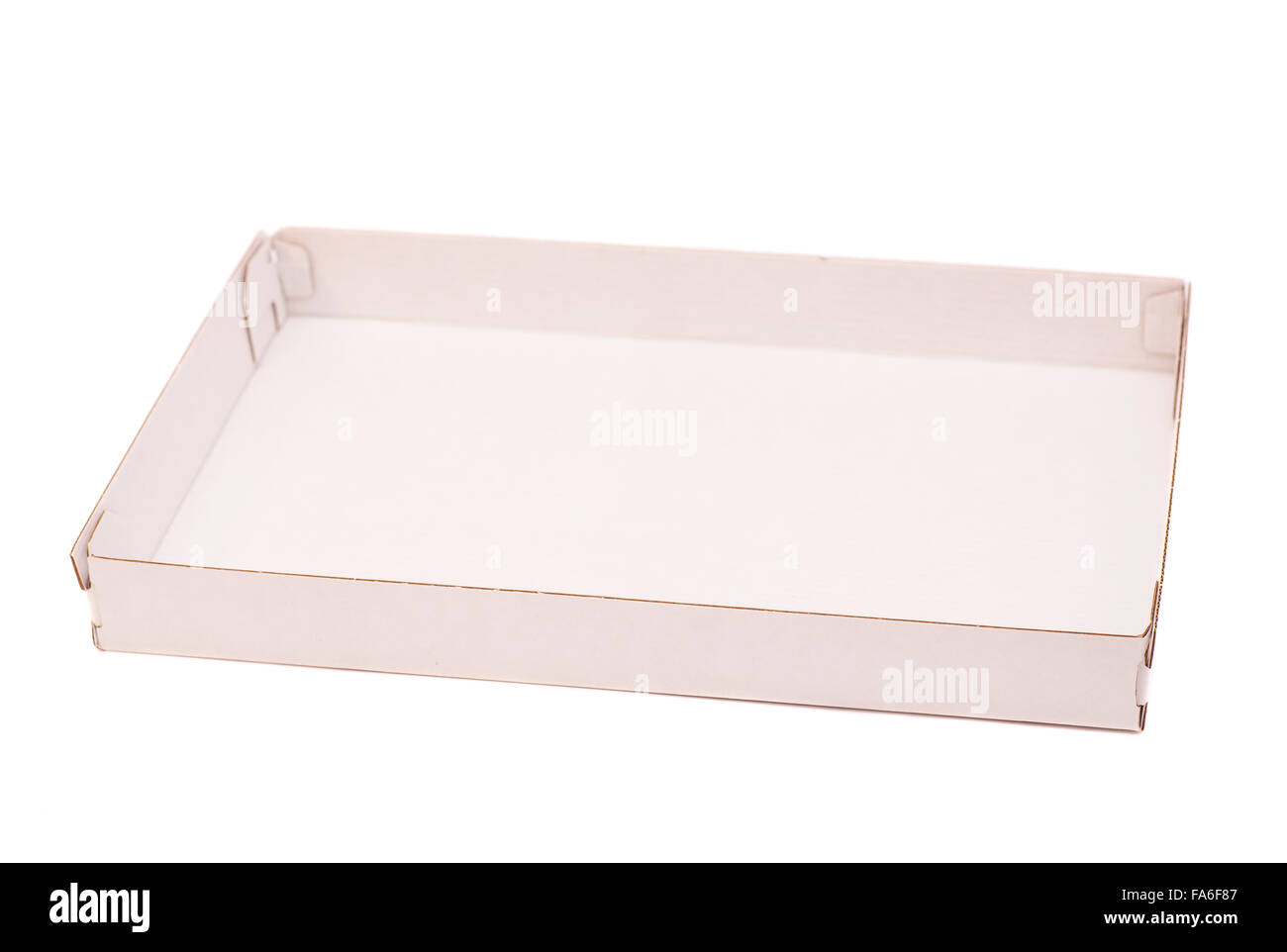 White Package Cardboard Box Opened Stock Photo - Alamy