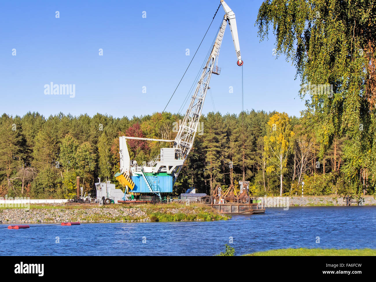 On the river Bank is a large unit for cleaning the bottom of the river ...
