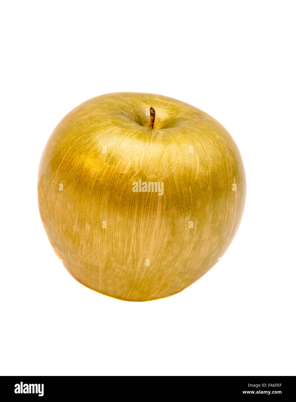 Gold apple isolated on white background Stock Photo - Alamy