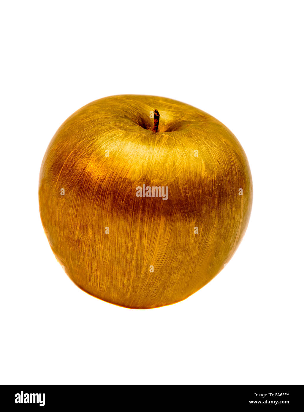 Gold apple isolated on white background Stock Photo - Alamy