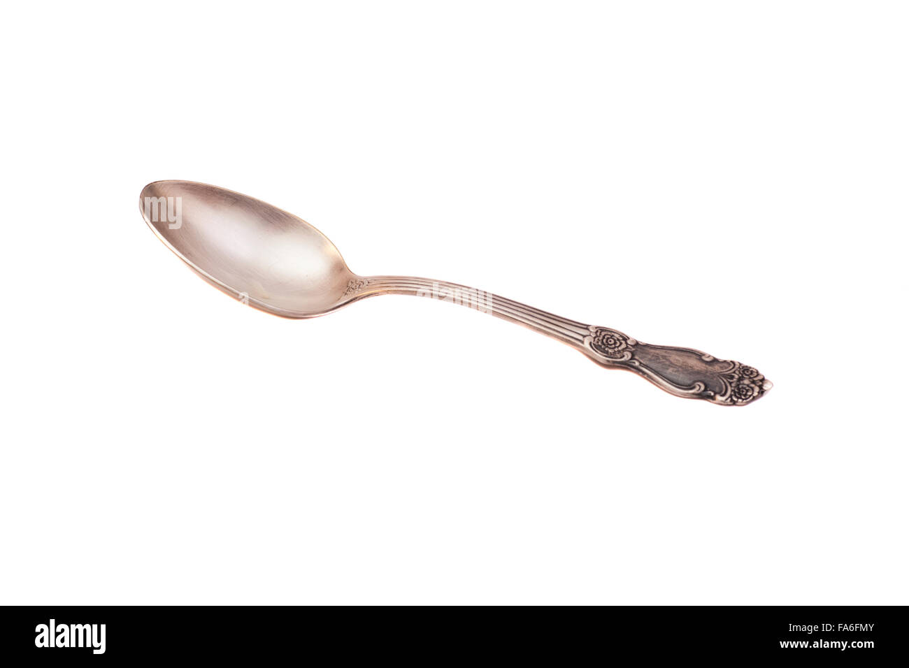 silver spoon isolated on white Stock Photo - Alamy
