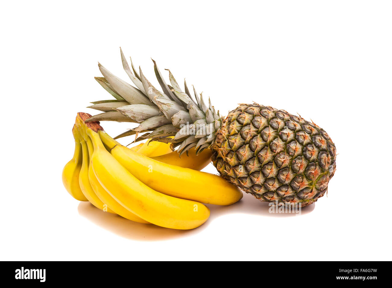 Bunch Of Bananas And Pineapple Stock Photo - Alamy