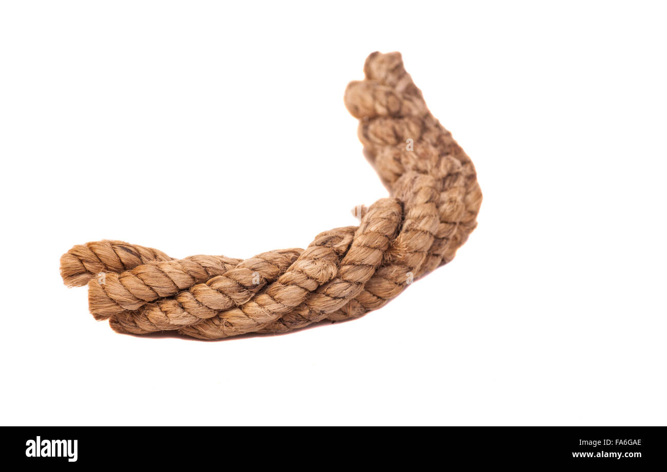 Rope isolated on white Stock Photo - Alamy