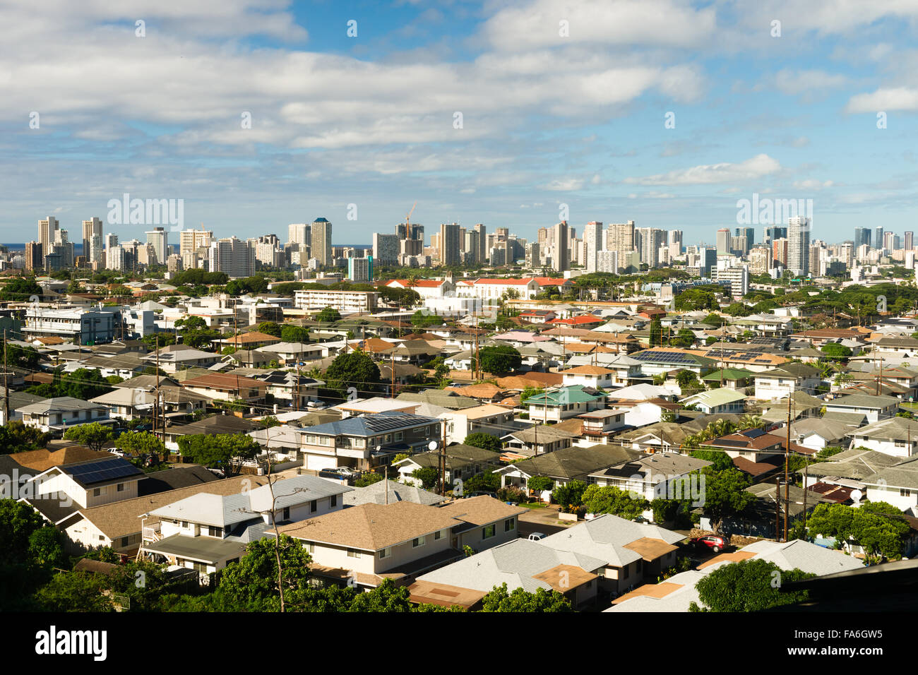 Honolulu Hawaii Downtown City Skyline Stock Photo - Alamy