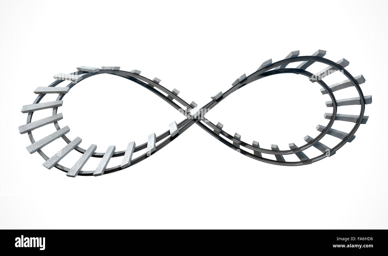 A section of railway track in the shape of an infinity symbol on an ...