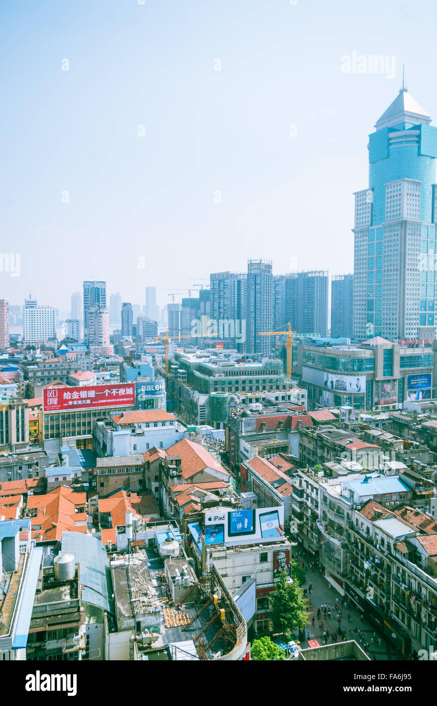 view of Wuhan city downtown, one of the cities in China Stock Photo - Alamy