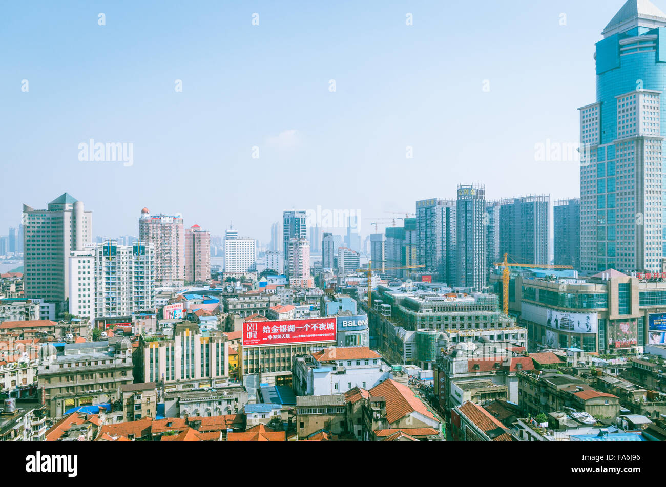 view of Wuhan city downtown, one of the cities in China Stock Photo - Alamy
