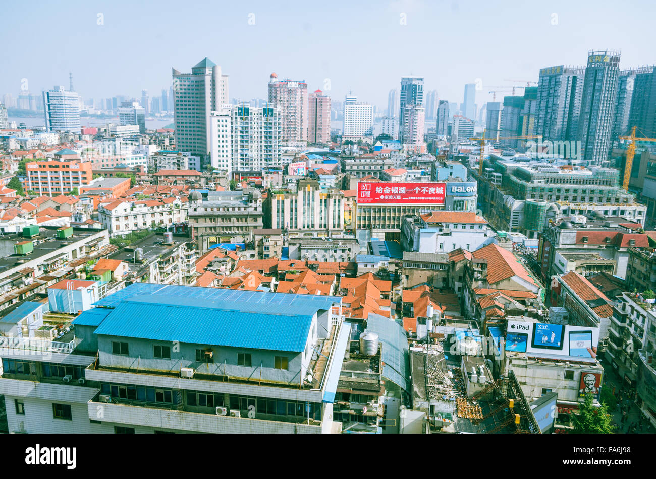 view of Wuhan city downtown, one of the cities in China Stock Photo - Alamy