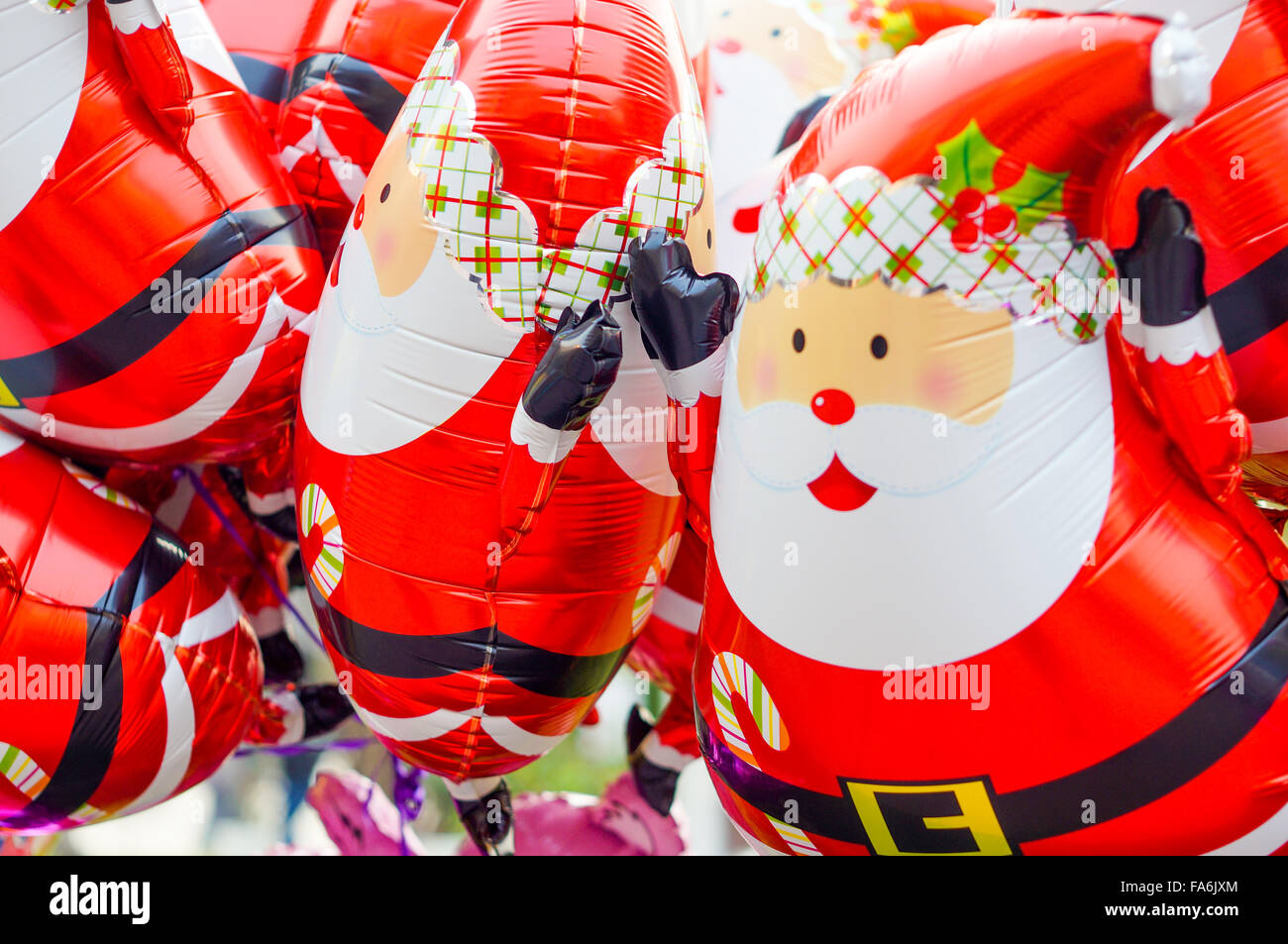 Santa claus balloon pattern Stock Photo - Alamy
