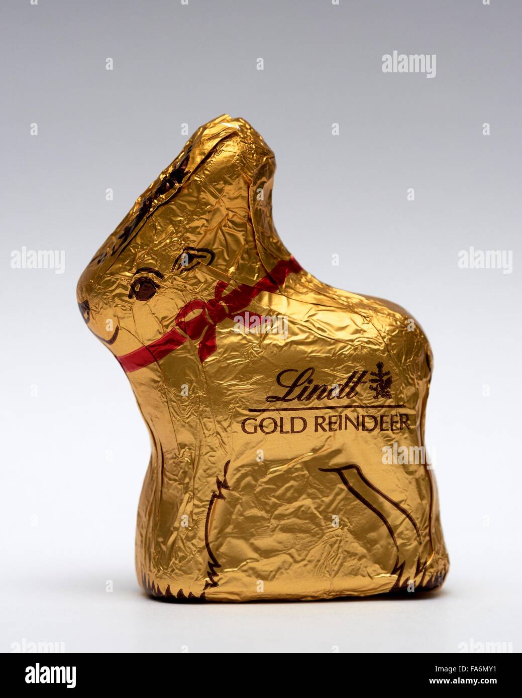 A Lindt Gold Reindeer Stock Photo - Alamy