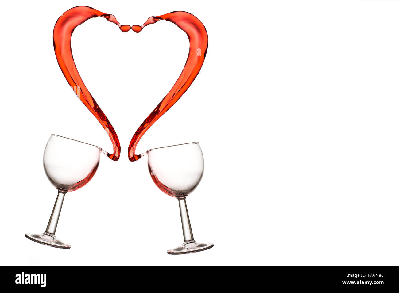 Love heart splash Stock Photo - Alamy