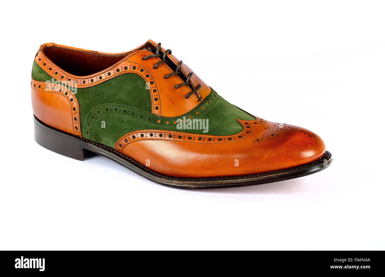 Men's Spectator Style Dress Shoe isolated on white Stock Photo - Alamy