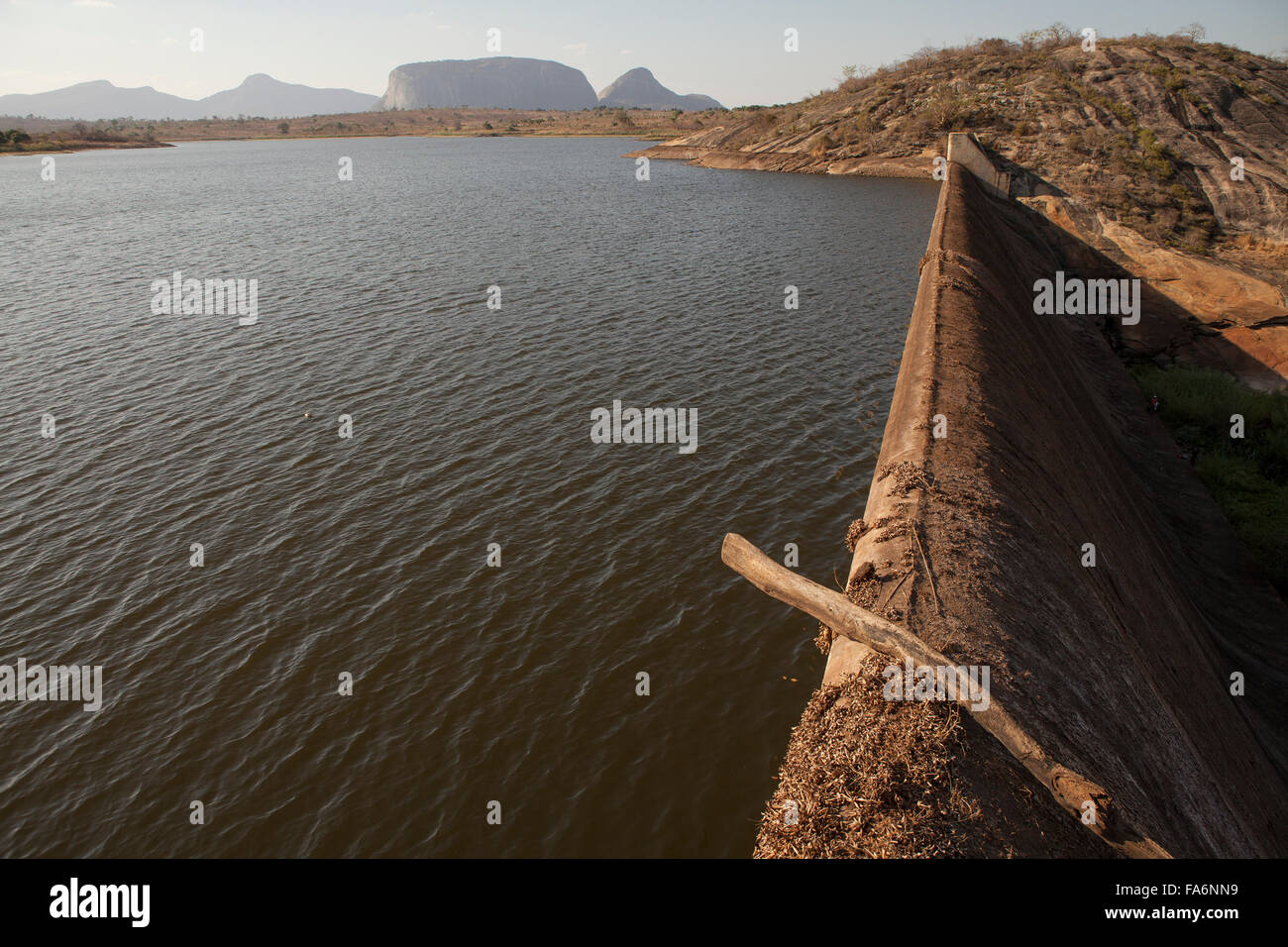 The Manapo Dam supplies water to the town of Nampula, Mozambique and ...