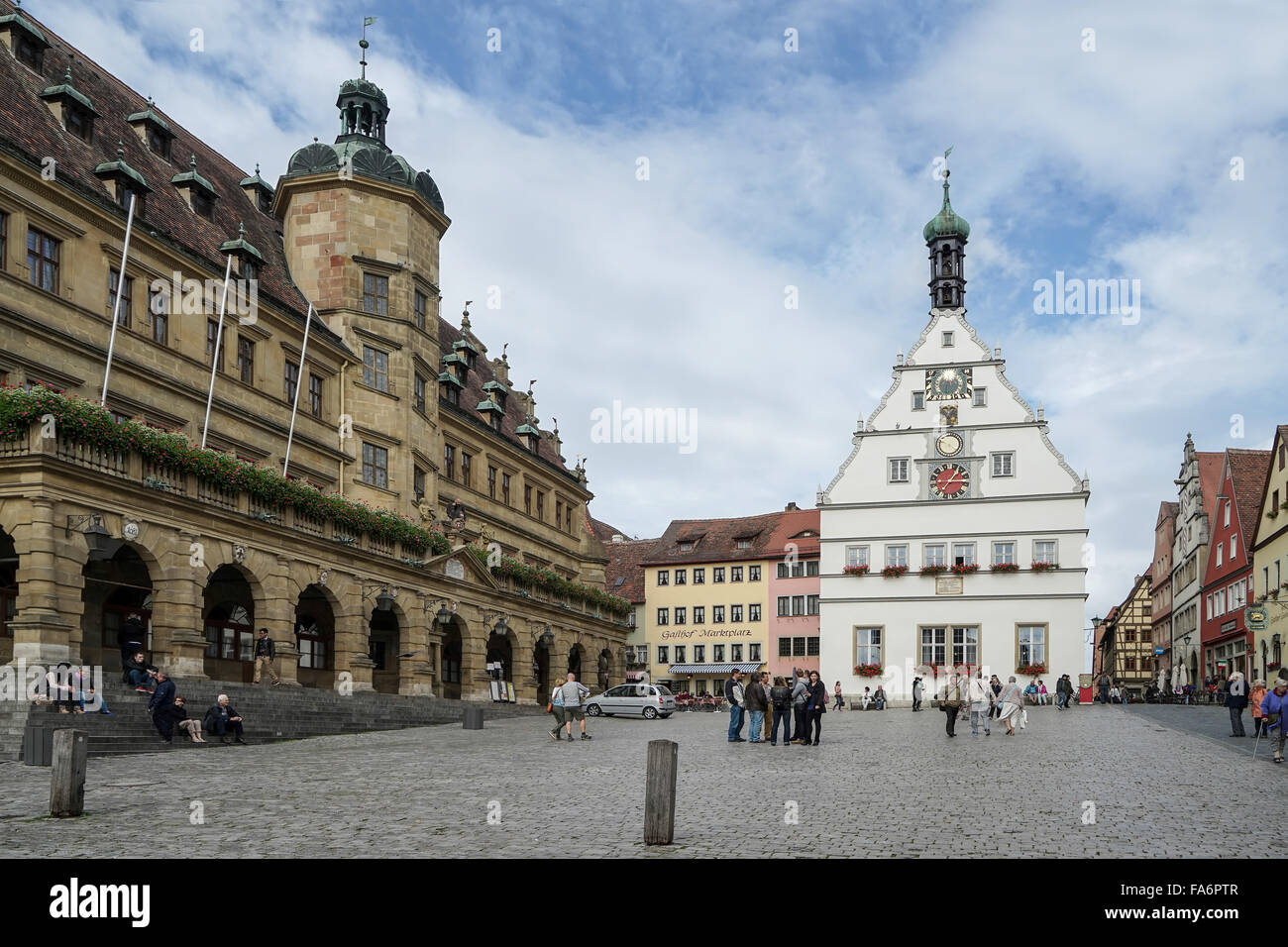 Market Place square in Rothenburg Stock Photo - Alamy