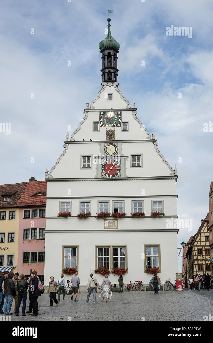 Market Place square in Rothenburg Stock Photo - Alamy