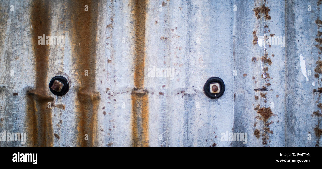 Rusty corrugated tin wall Stock Photo - Alamy