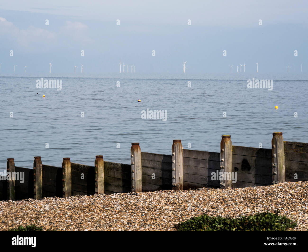 Groynes along the coastline by Whitstable, Kent, UK Stock Photo - Alamy