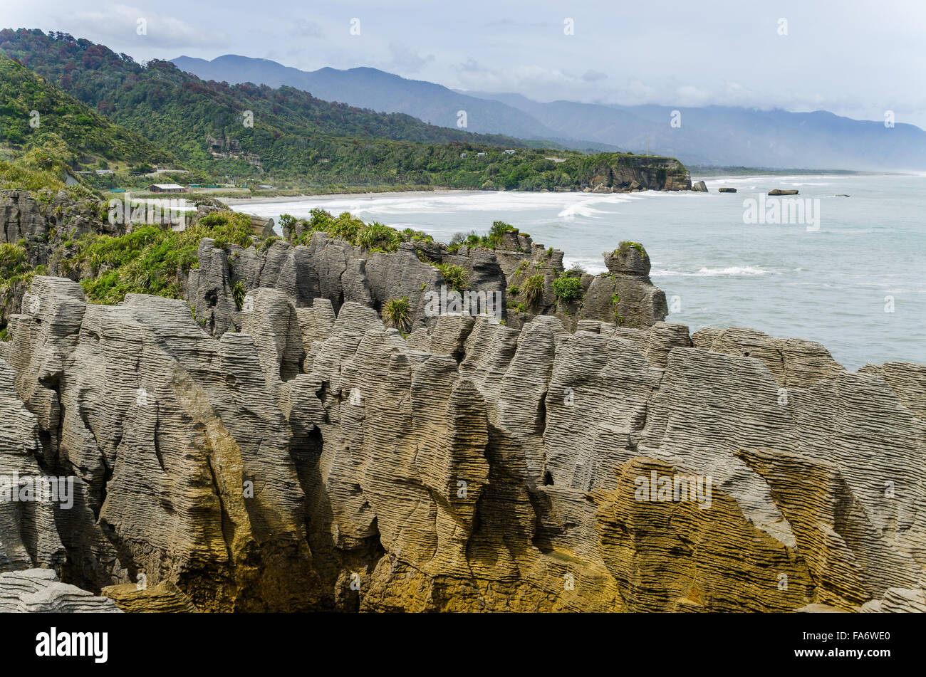 Pancake Rocks in Punakaiki, West Coast of New Zealand's South Island ...
