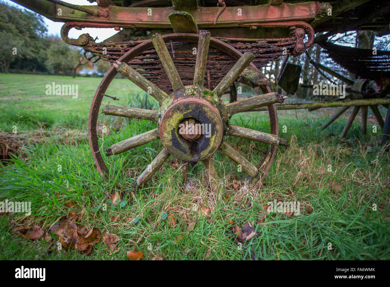Abandoned Ruined broken down cart Stock Photo - Alamy