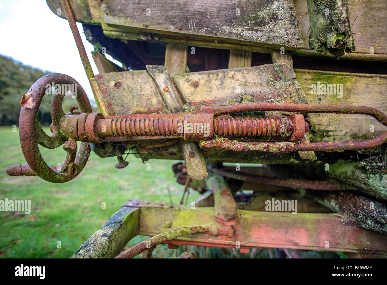 Abandoned Ruined broken down cart Stock Photo - Alamy