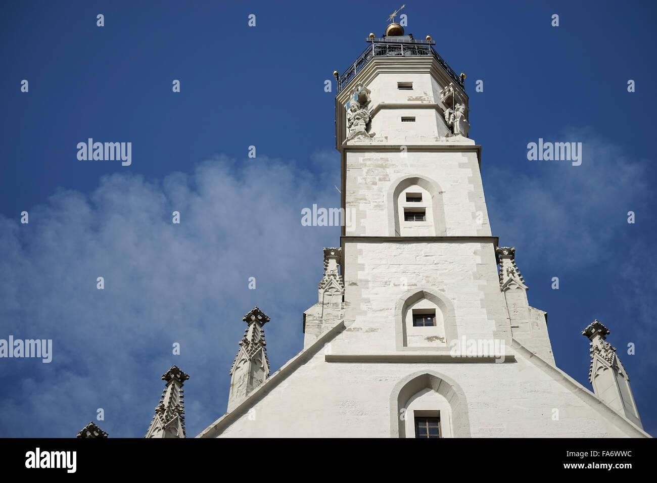 Old clock tower in Rothenburg Stock Photo - Alamy