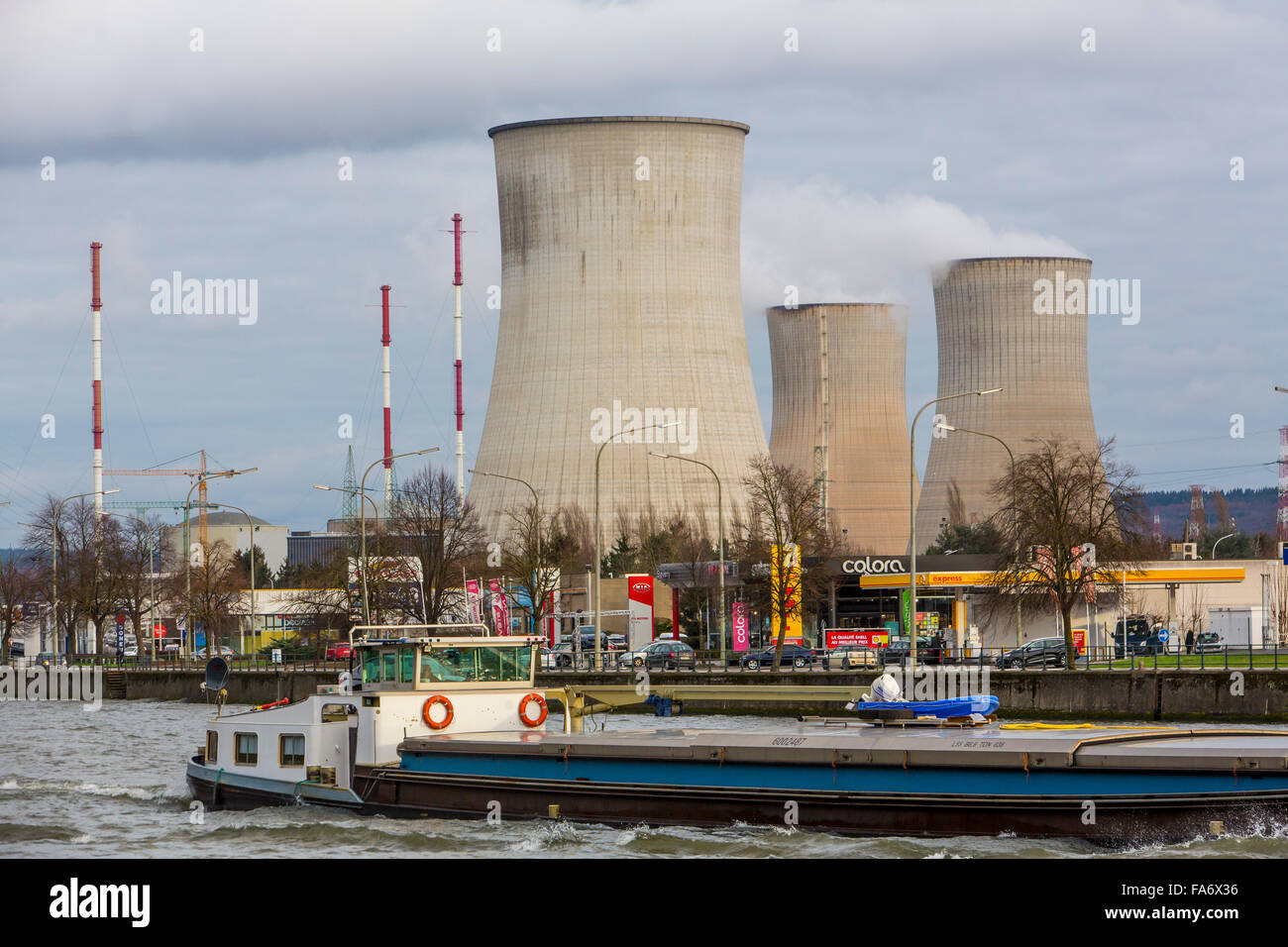 The Belgian nuclear power plant Tihange, 3 pressurized water reactor ...