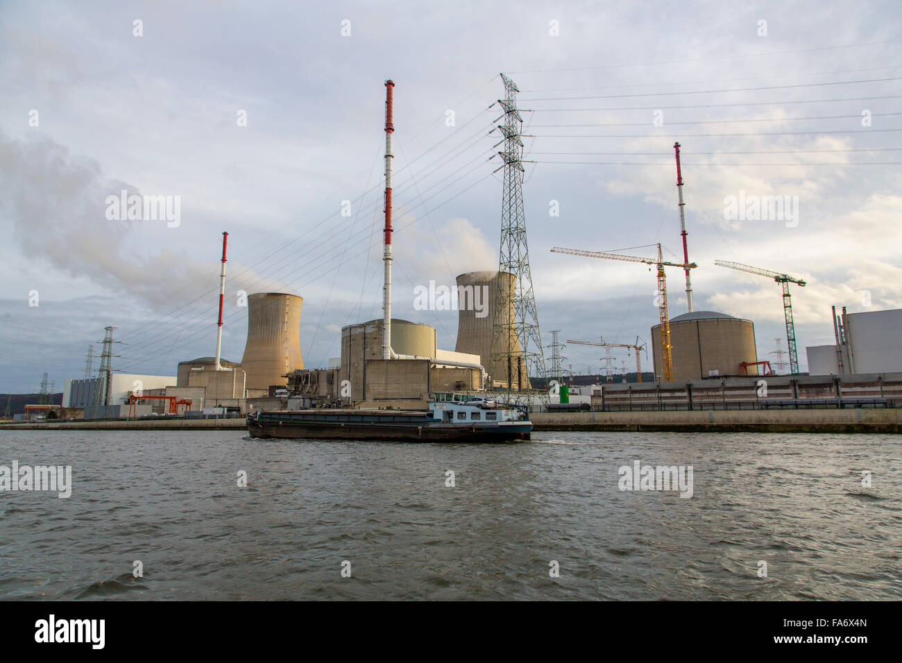 The Belgian nuclear power plant Tihange, 3 pressurized water reactor ...