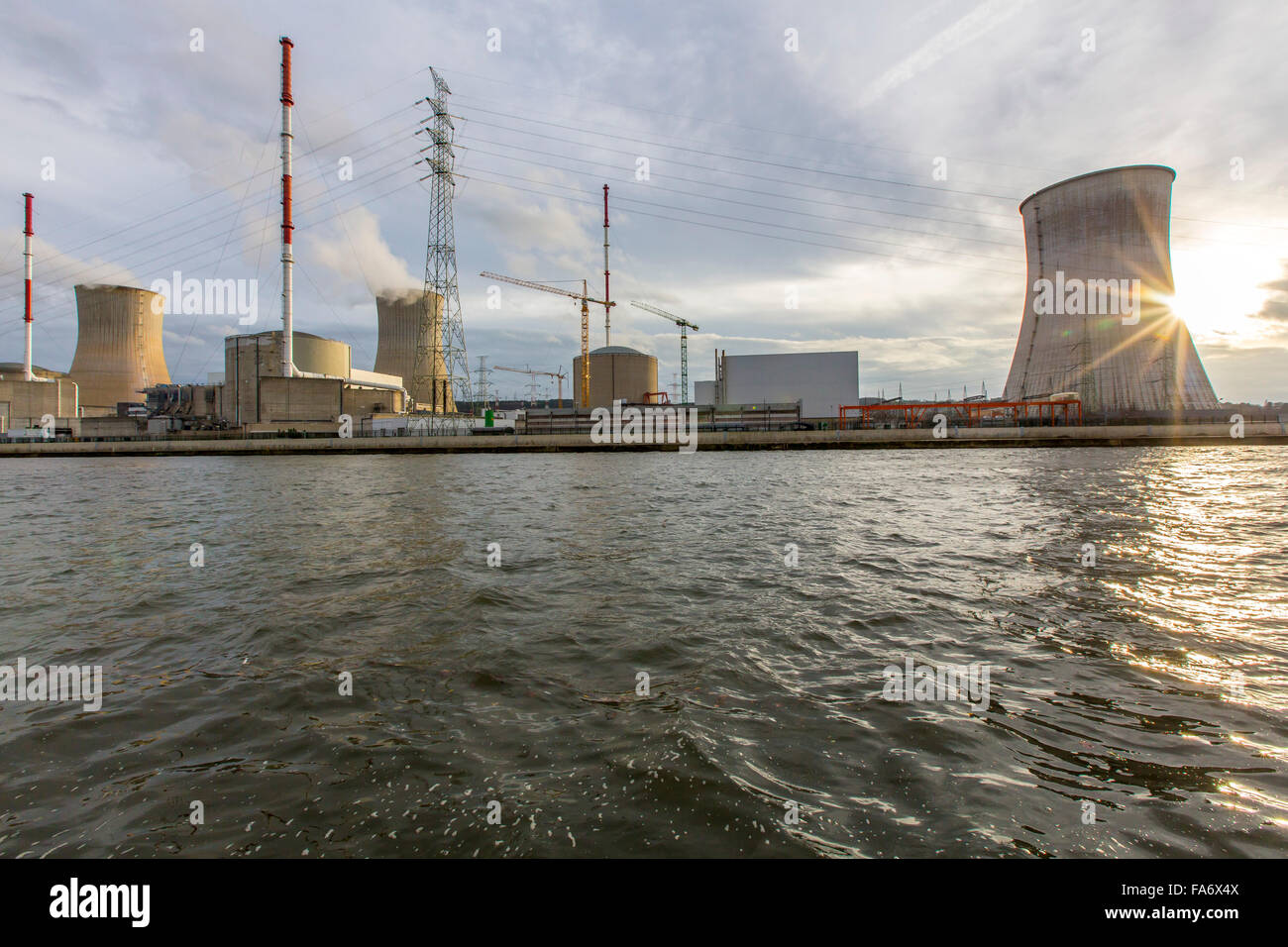 The Belgian nuclear power plant Tihange, 3 pressurized water reactor ...