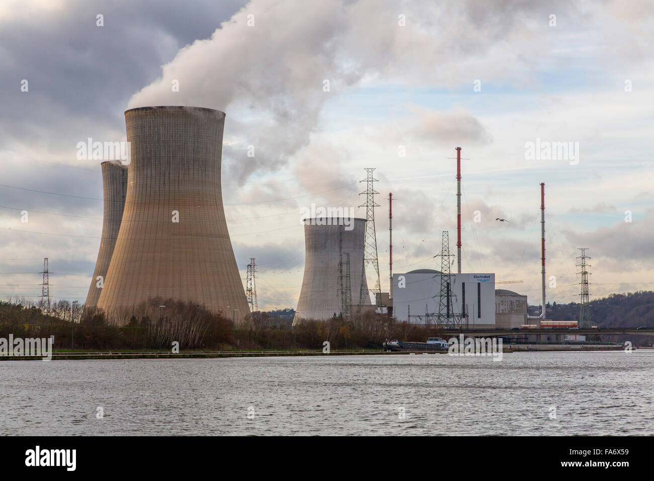The Belgian nuclear power plant Tihange, 3 pressurized water reactor ...