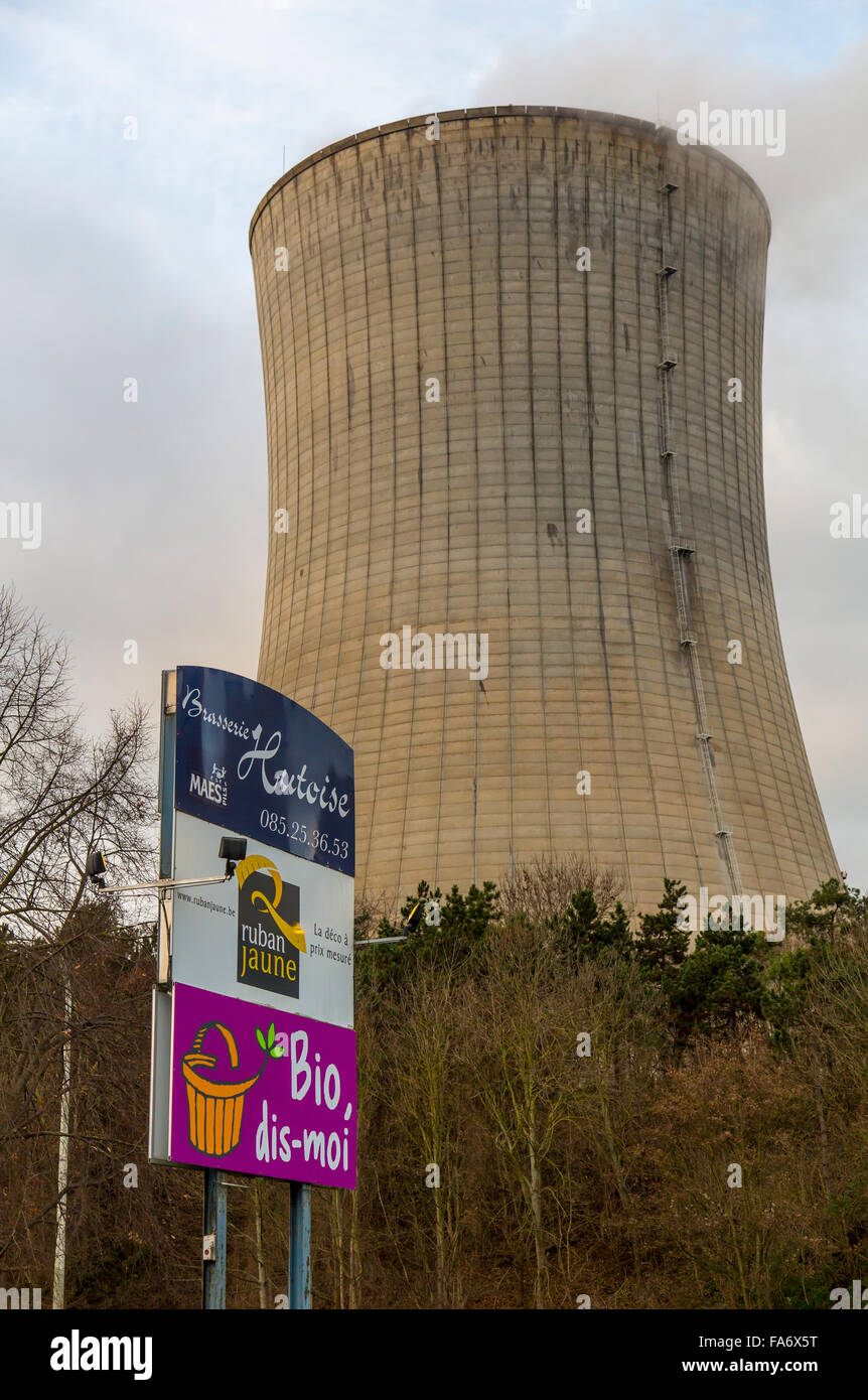 The Belgian nuclear power plant Tihange, 3 pressurized water reactor ...