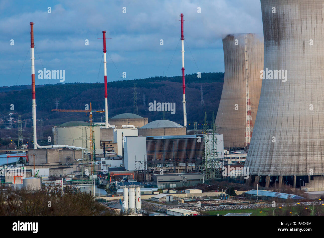 The Belgian nuclear power plant Tihange, 3 pressurized water reactor ...