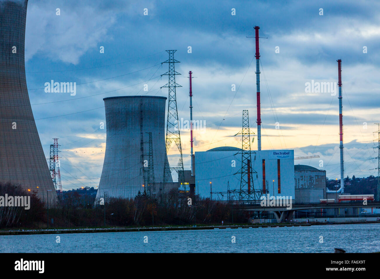 The Belgian nuclear power plant Tihange, 3 pressurized water reactor ...