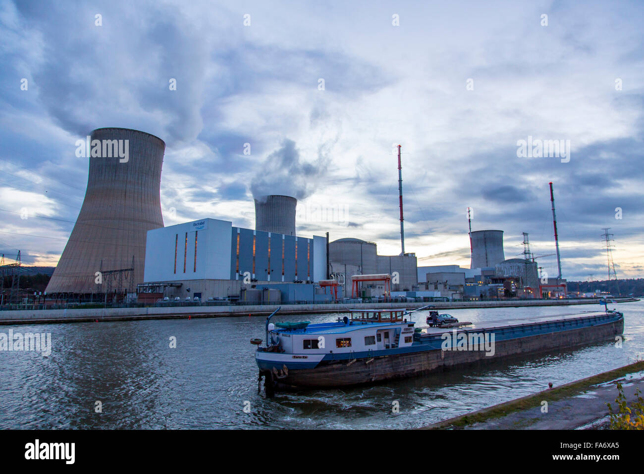 The Belgian nuclear power plant Tihange, 3 pressurized water reactor ...